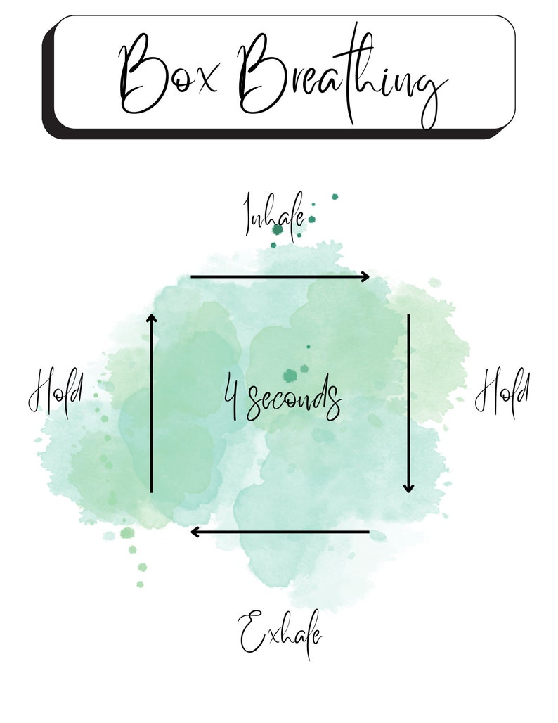 Box Breathing Exercise Poster | SEL | Self-regulation | Therapy ...
