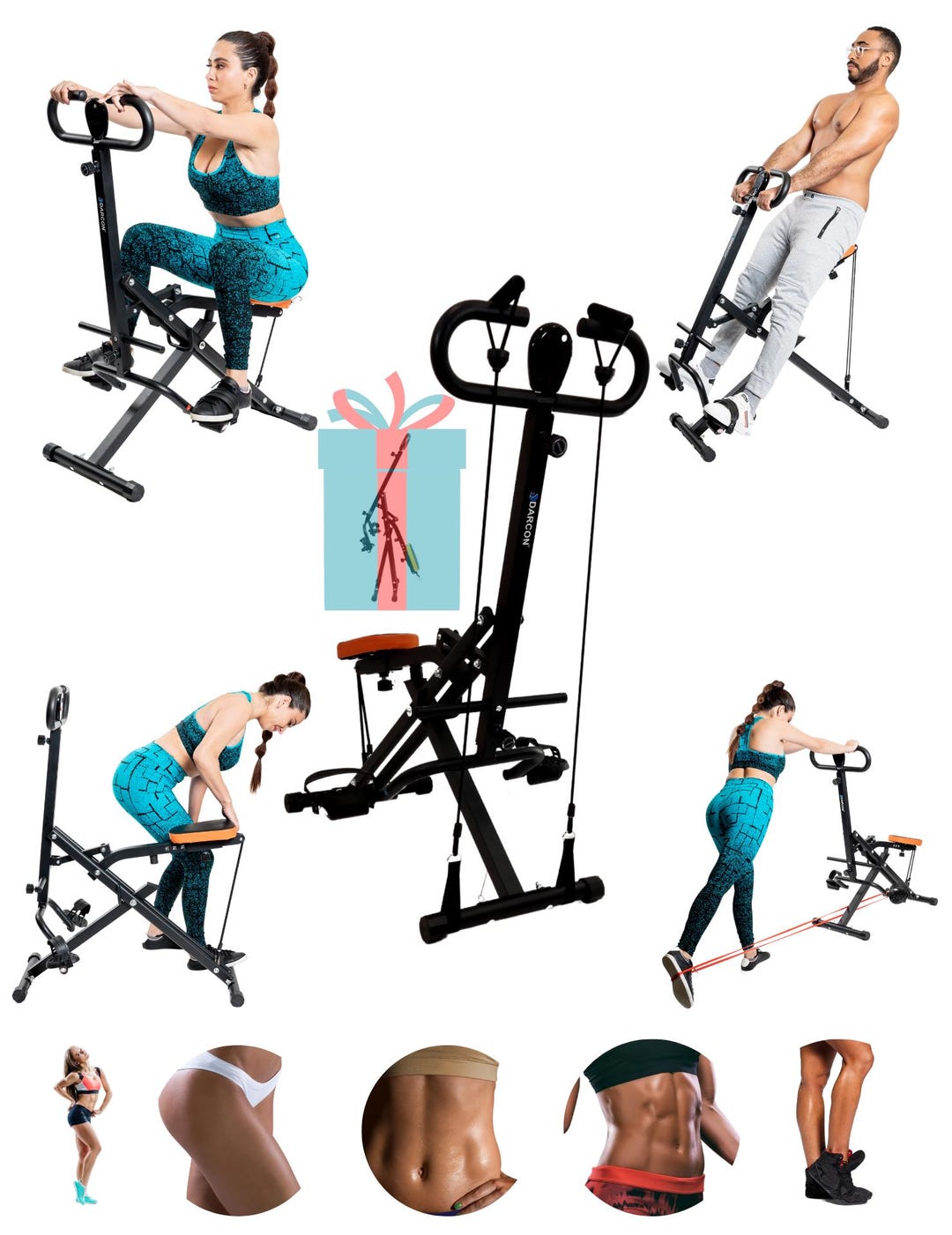 Darcon Home Squat Machine - Full Body Workouts Equipment Total Crunch ...