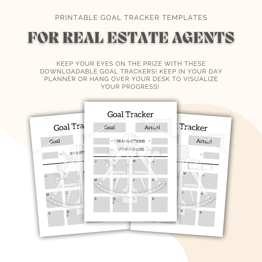 Real Estate Agent Goal Tracker - Etsy