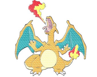 EMBROIDERY DESIGN Pokemon Charizard, Pokemon Charizard Embroidery ...