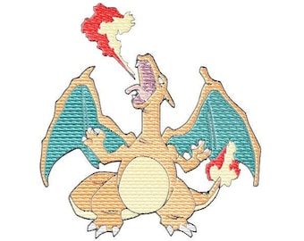 Charizard Embroidery - Etsy