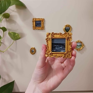 5 Victorian Style Picture Frame Fridge Magnets, Vintage Painting ...