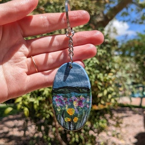 Hand Painted Wildflower Key Chain, Key Accessories, Women Gifts Ideas ...