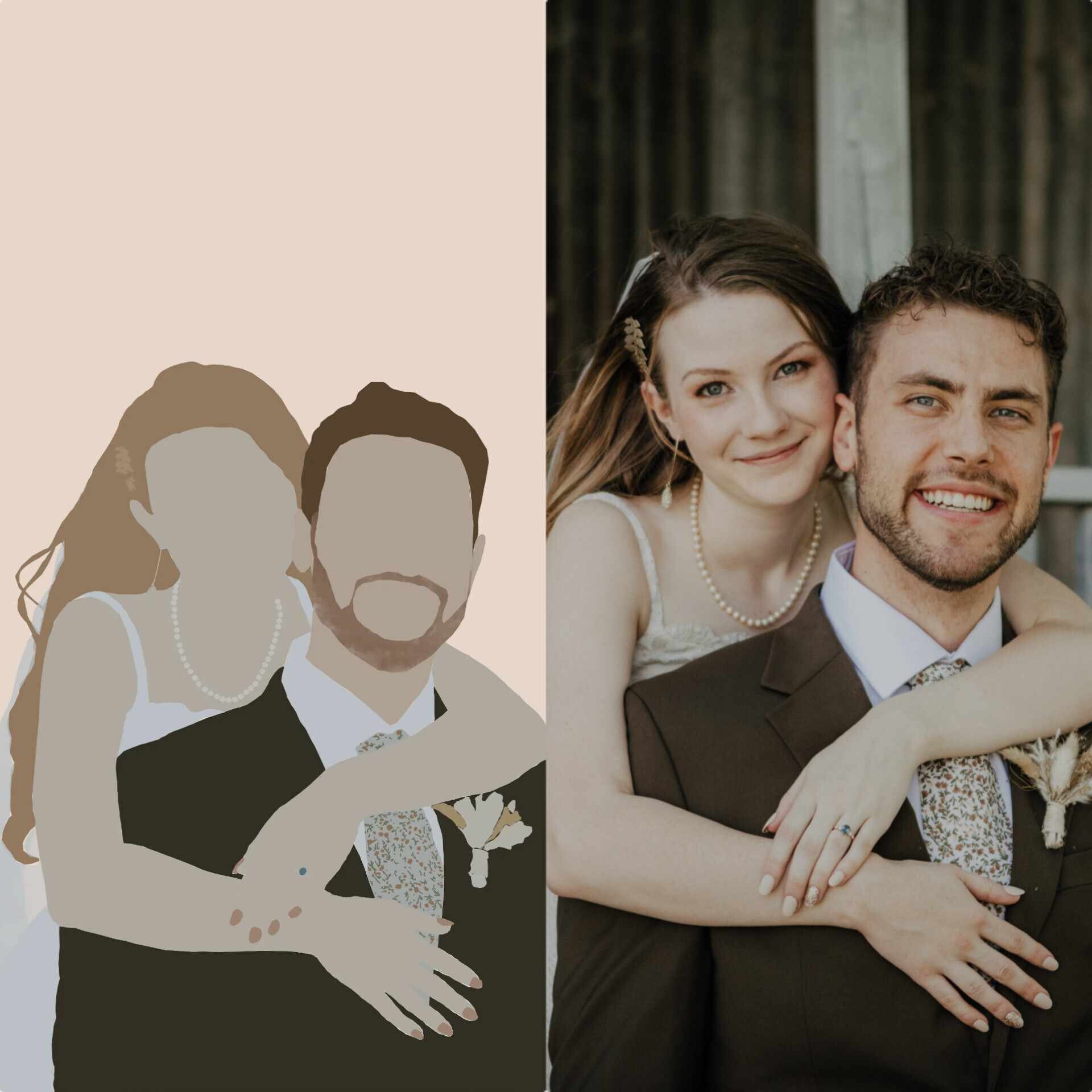 Personalized Faceless Portraits Digital Art Family Faceless - Etsy