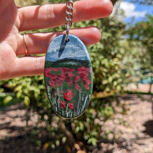 Hand Painted Wildflower Key Chain, Key Accessories, Women Gifts Ideas ...