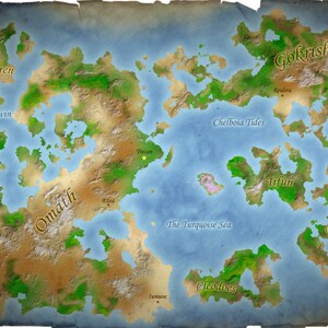 Custom Fantasy Map Commission - Large Digital File Download - Etsy