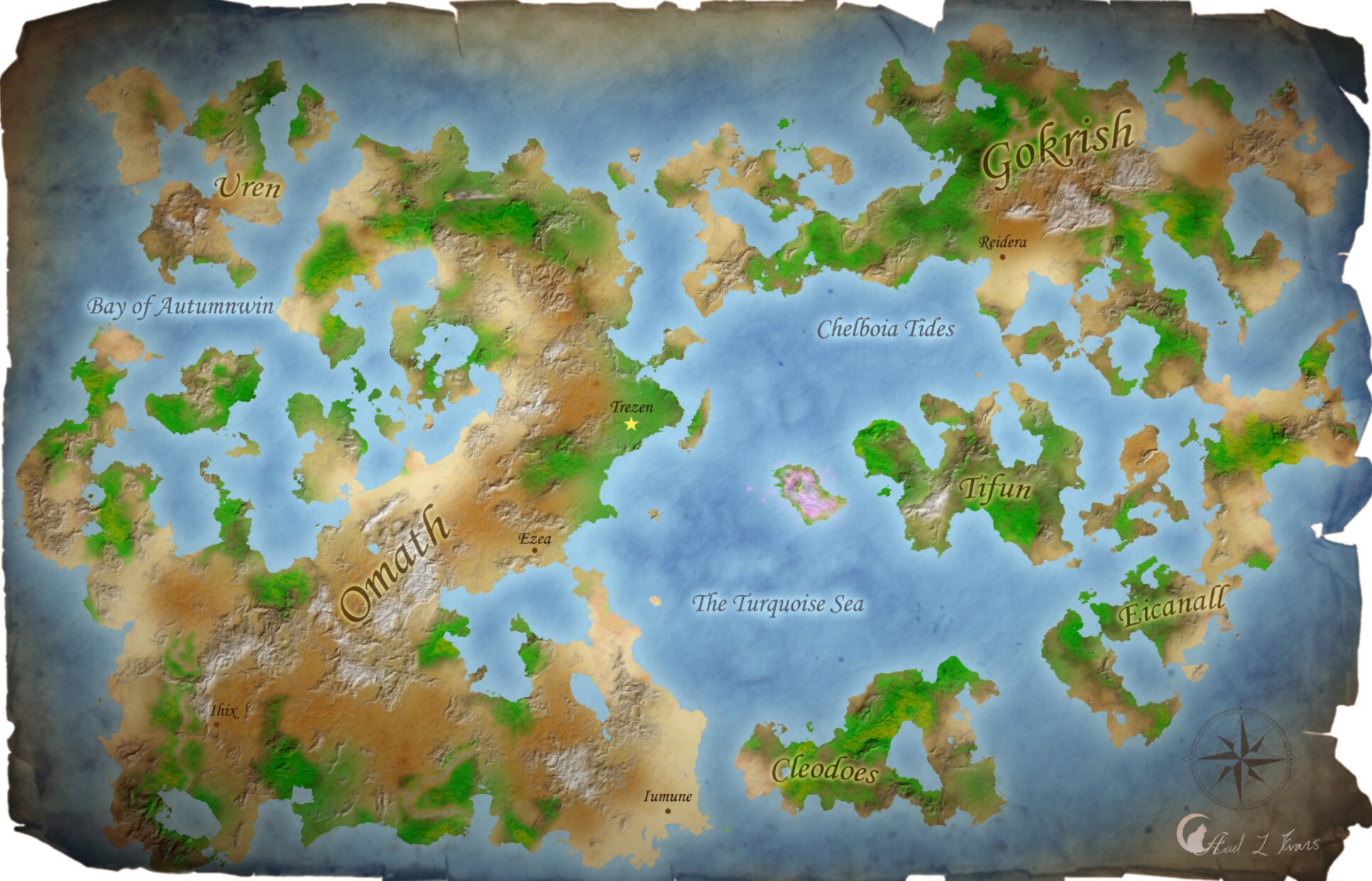 Custom Fantasy Map Commission - Large Digital File Download - Etsy