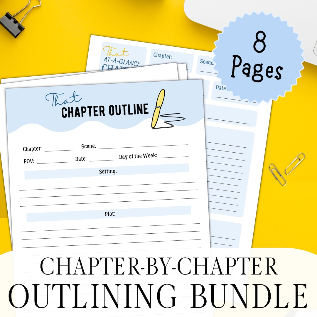 Chapter-by-chapter Outlining Bundle - Nanowrimo Worksheet, Outlining ...