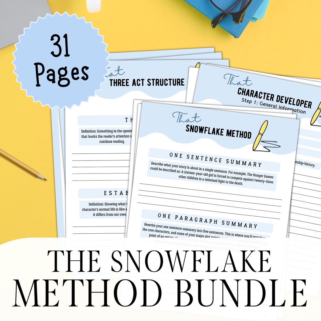 Snowflake Method Bundle - Snowflake Method, Snowflake Method Worksheet ...