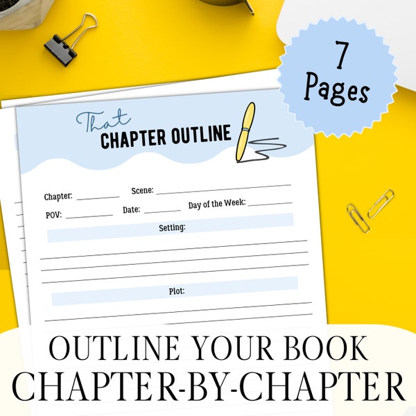 Chapter Outline Template - Etsy