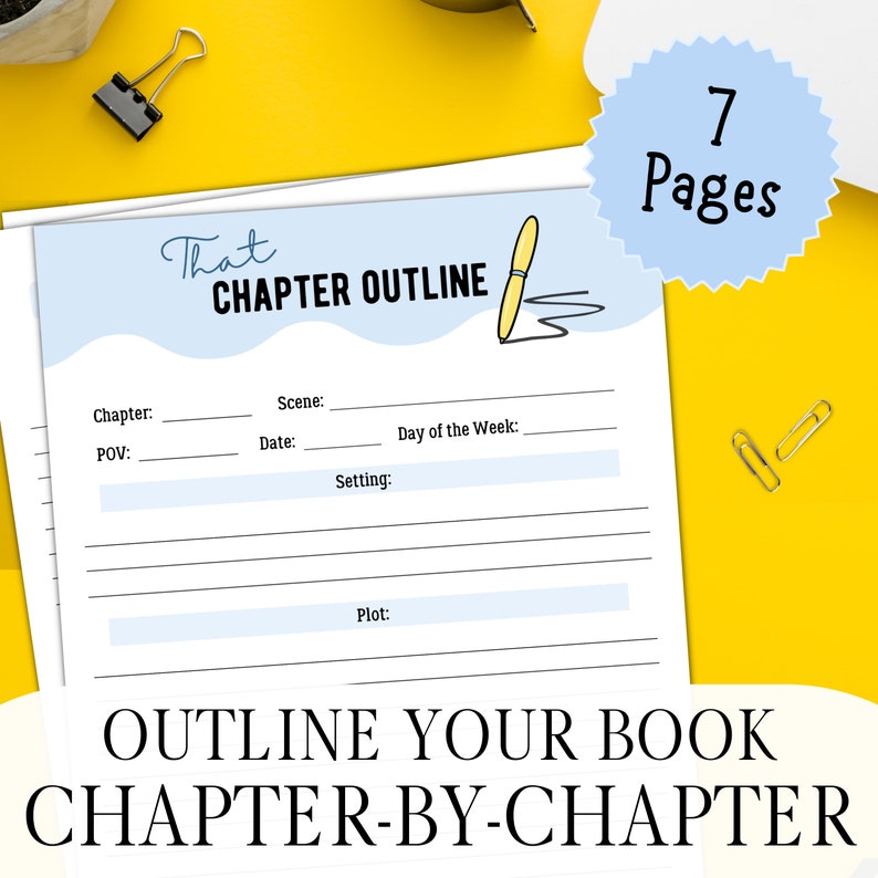 Chapter-by-chapter Outline - Nanowrimo Worksheet, Novel Outline ...