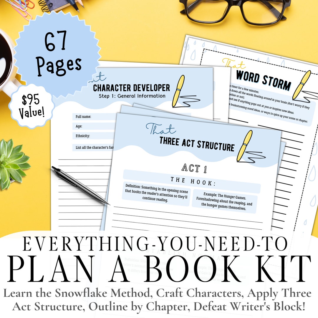 Plan a Book Kit - Write a Book, Write a Novel, Plan a Book, Plan a ...
