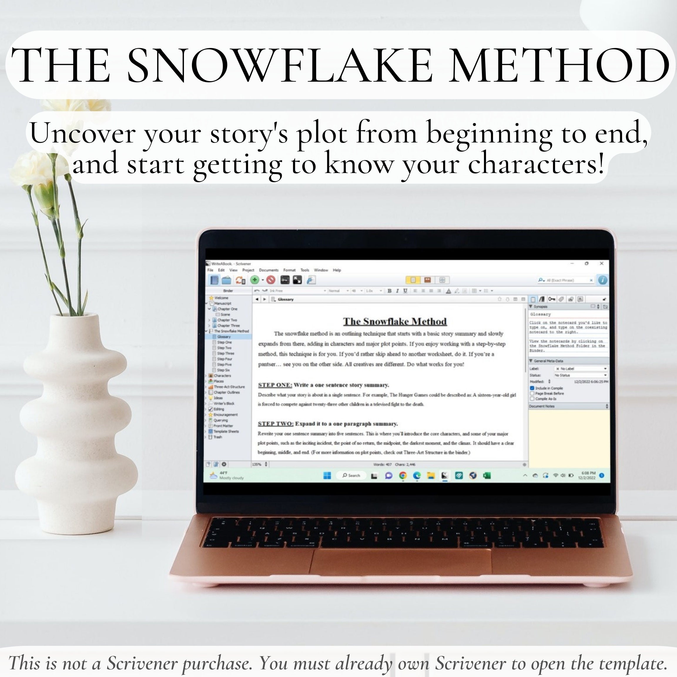 Write a Book in Scrivener 1 - Scrivener Template, Write in Scrivener ...