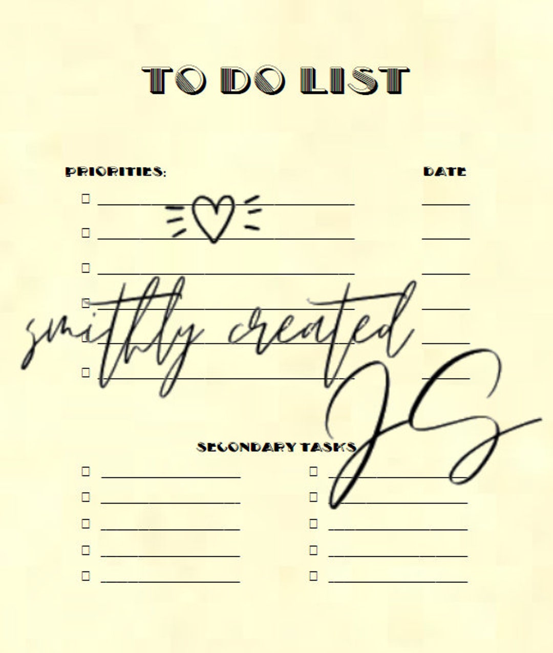 Vintage to Do List-digital - Etsy