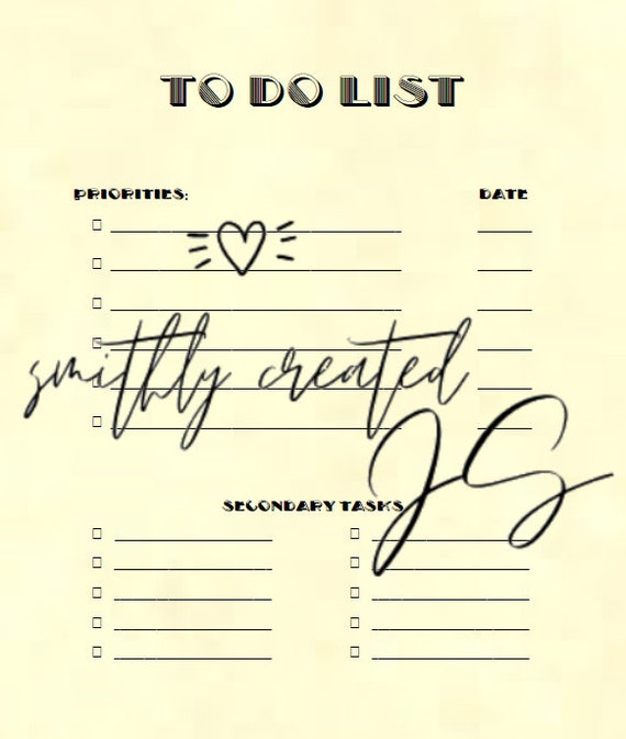 Vintage to Do List-digital - Etsy