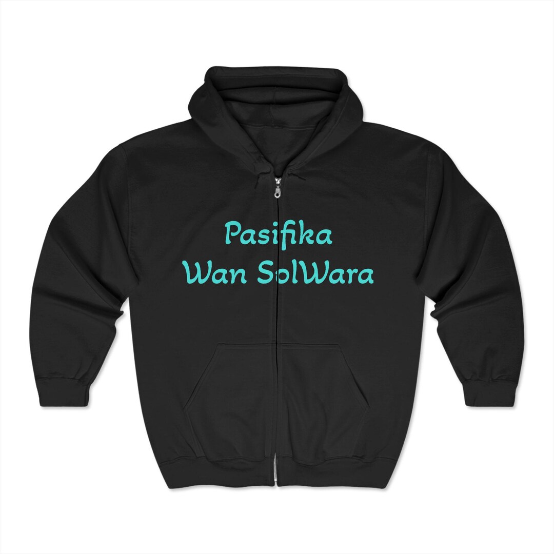 Pasifika Wan Solwara Hoodie, Pacific Islander Full Zip Sweatshirt ...