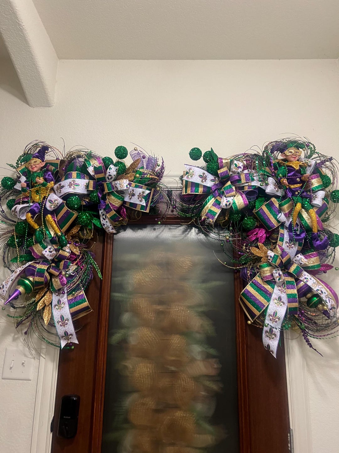 Mardi Gras Jester Mask Corner Swags, Fleur De Lis Decor - Etsy