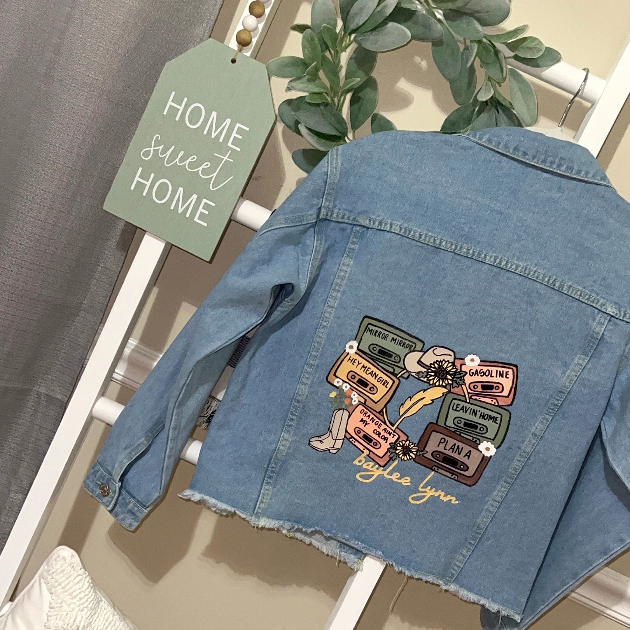 Custom Hand Painted Jean Jacket Personalized Concert Jean Jacket Sports ...
