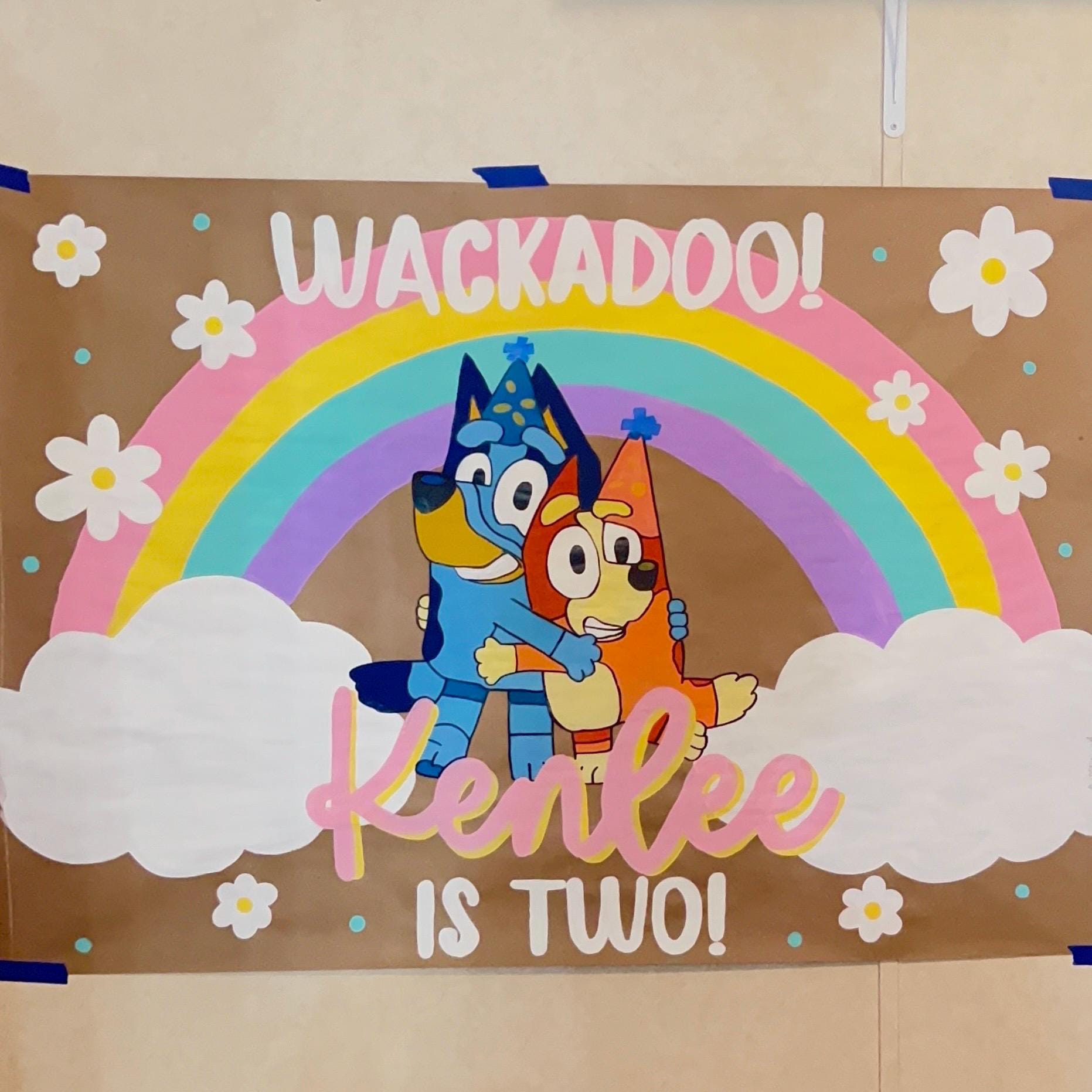 Hand Painted Custom Party Banner: Kraft Paper Birthday Decor - Etsy