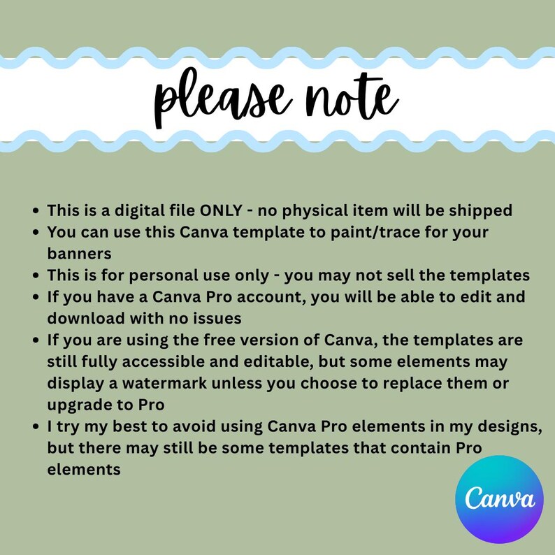 10 Banner Border Templates | Editable Canva | Blue Classic Edges for ...