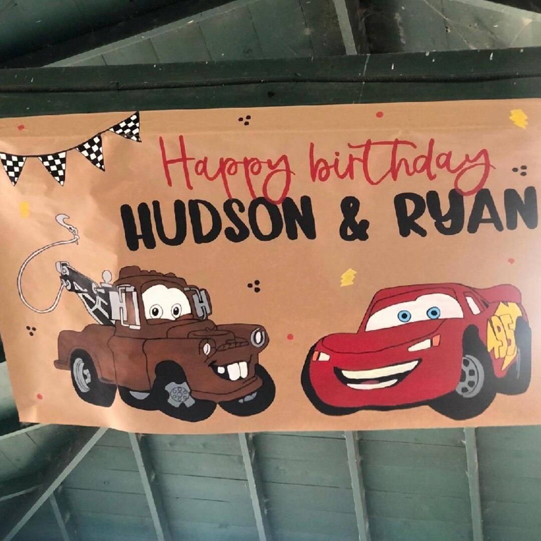 Hand Painted Custom Party Banner: Kraft Paper Birthday Decor - Etsy