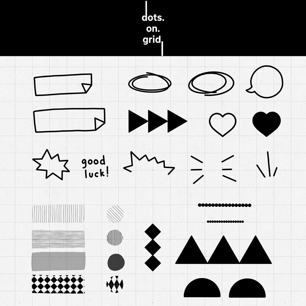 280 Renewed Digital Sticker Pack B&W Doodle Sticker Set for Goodnotes ...
