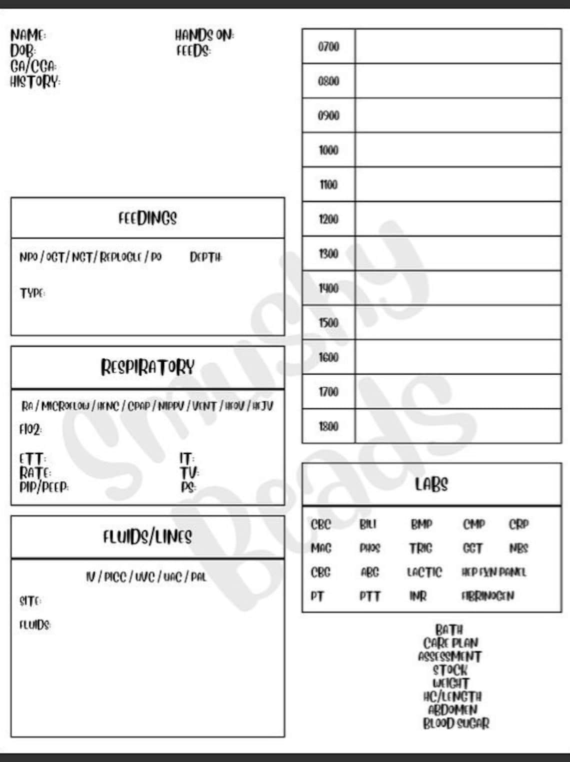 NICU Nurse, Brain, Report Sheet, Day Shift, Night Shift, Hand Off ...