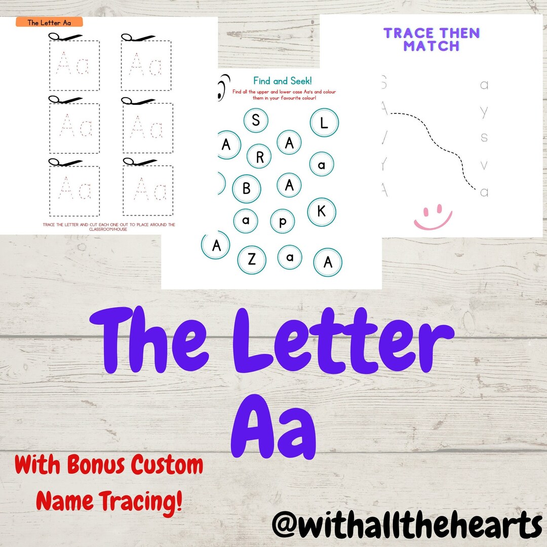 The Letter A! Tracing, Seek & Find, Letter Cut-out and A is for ...