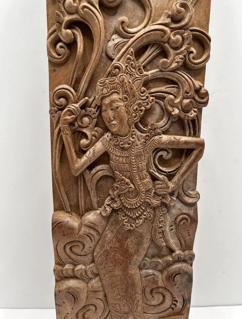 Antique “RAKA” INDONESIAN MAHOGANY Wood Plaque 18.5 Inches - Etsy