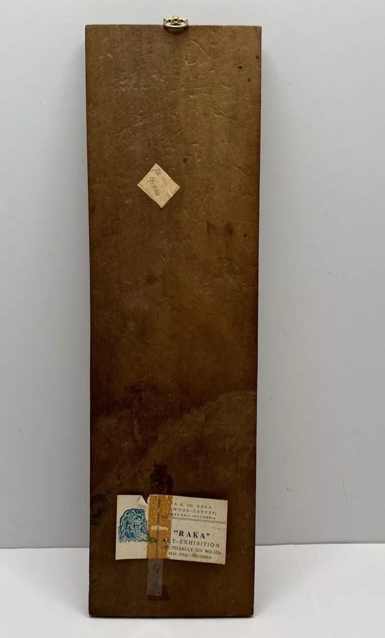 Antique “RAKA” INDONESIAN MAHOGANY Wood Plaque 18.5 Inches - Etsy