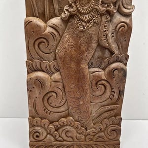 Antique “RAKA” INDONESIAN MAHOGANY Wood Plaque 18.5 Inches - Etsy