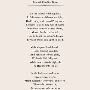 Nightmare Poem Halloween Printable Art | Book Quote Page Print | Spooky ...