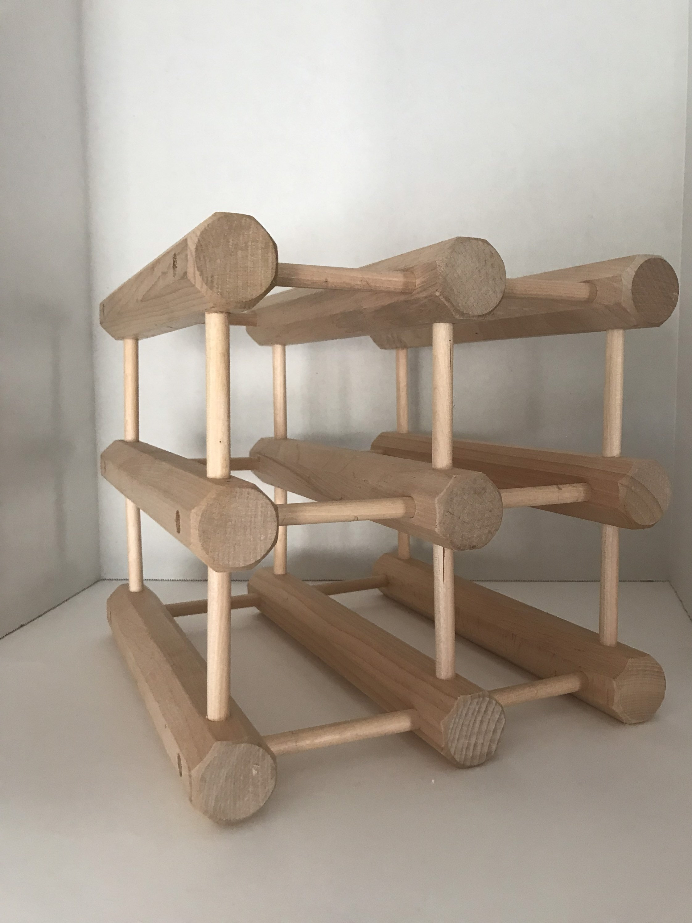 Vintage JK Adams Style Wooden Expandable Wine Rack System 4 Bottle Oak ...