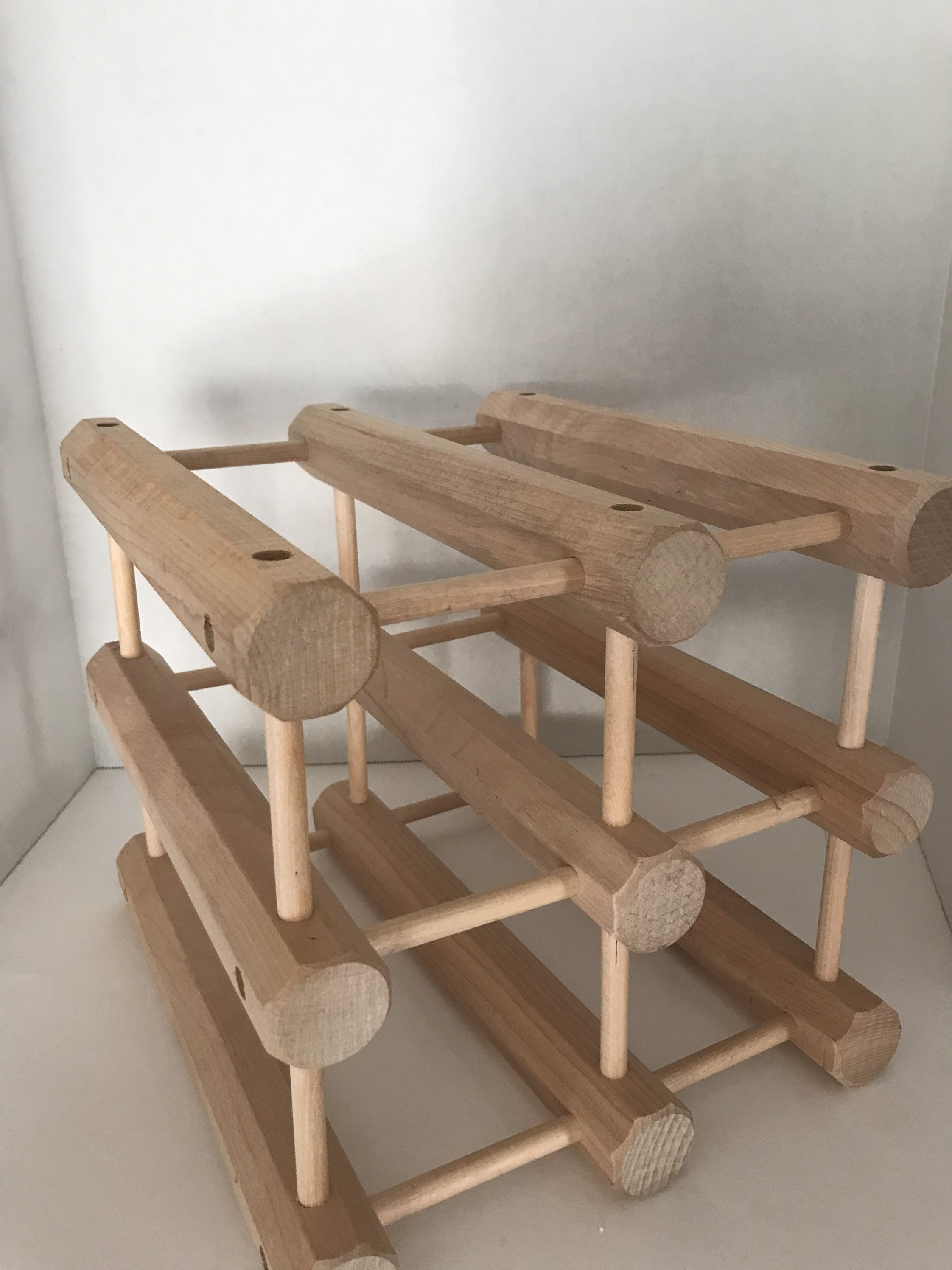 Vintage JK Adams Style Wooden Expandable Wine Rack System 4 Bottle Oak ...