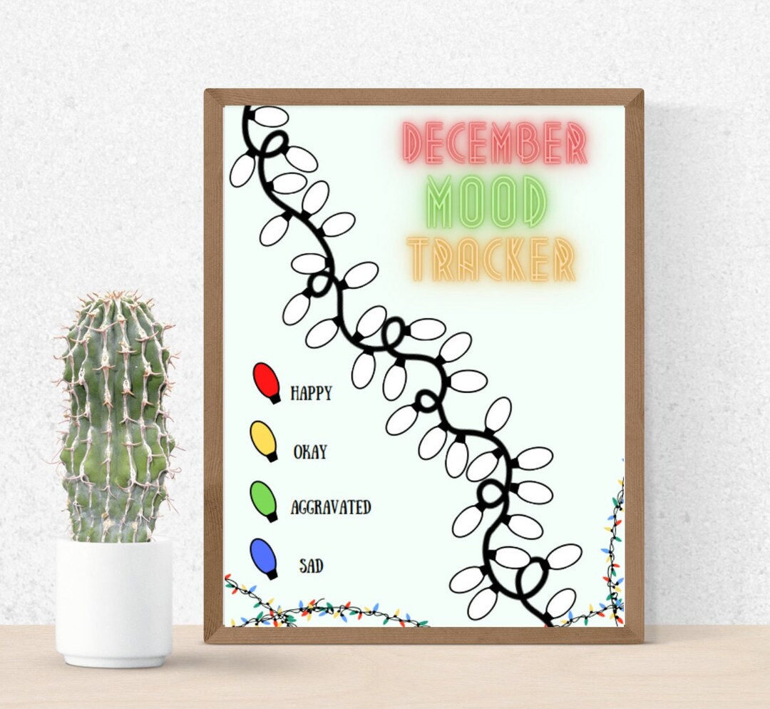 Printable December Mood Tracker Digital Instant Download - Etsy UK