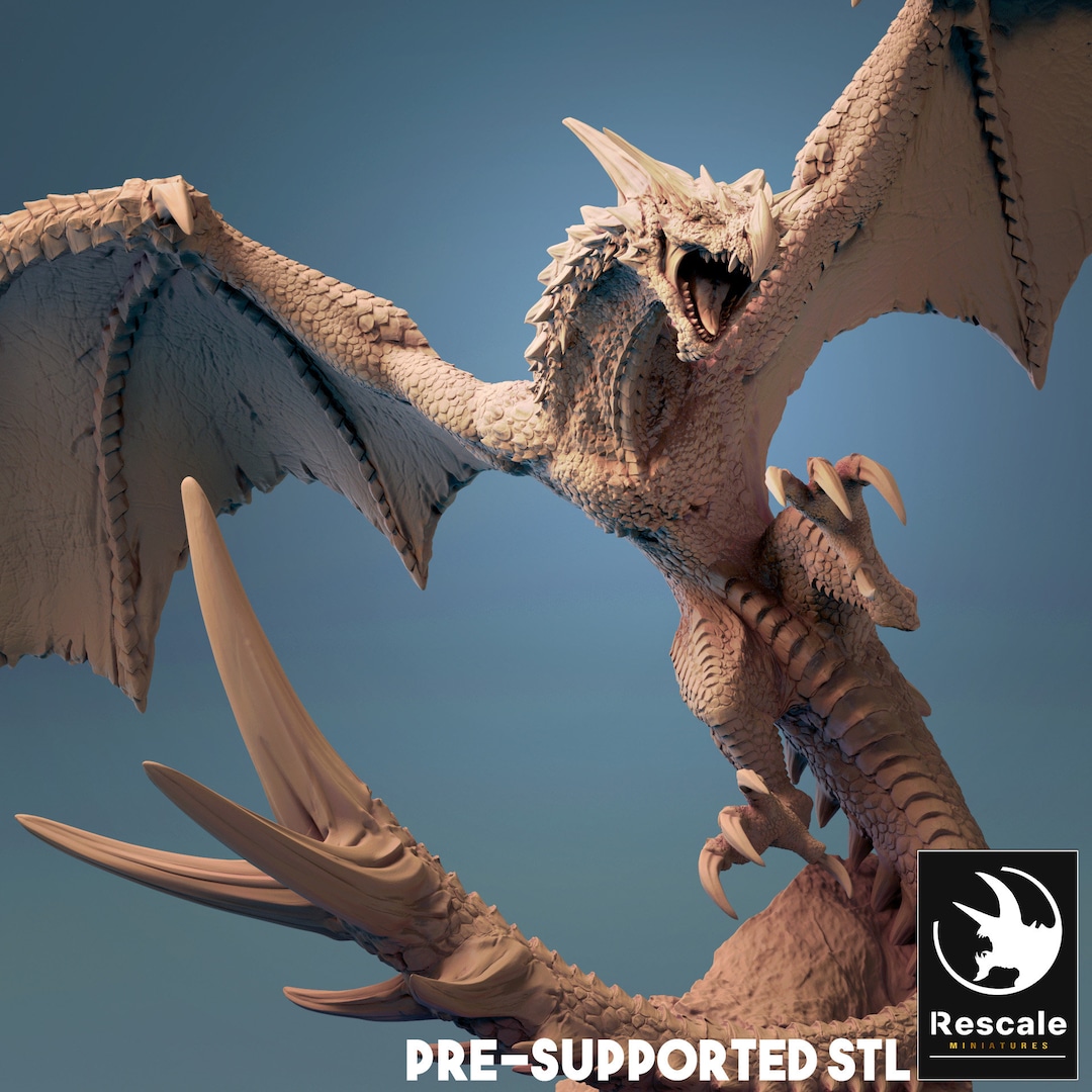 Wyvern Rescale Minis Fantasy Dnd RPG Tabletop War Gaming Miniatures ...