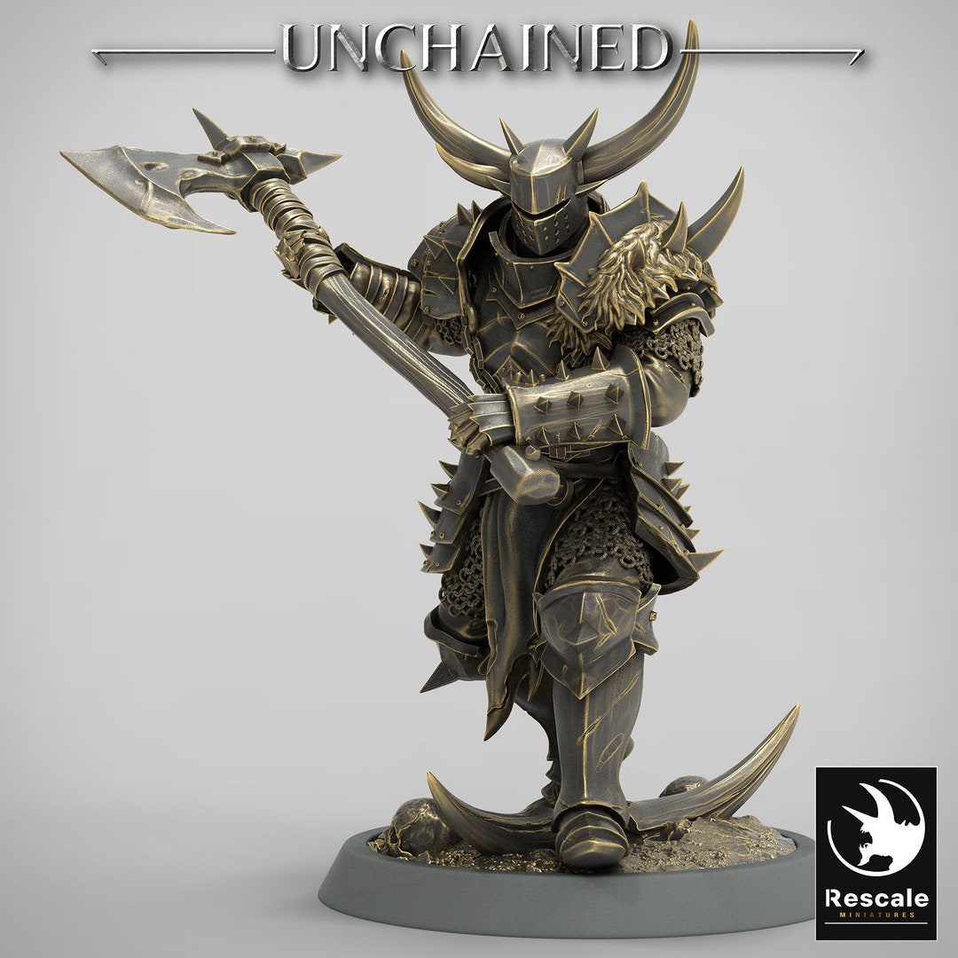 Olaf's Light Infantry Squad - Great Axe | Unchained | Rescale Minis ...