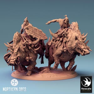 Orc Boar Rider Northern Orcs Rescale Miniatures Dnd RPG Tabletop War ...
