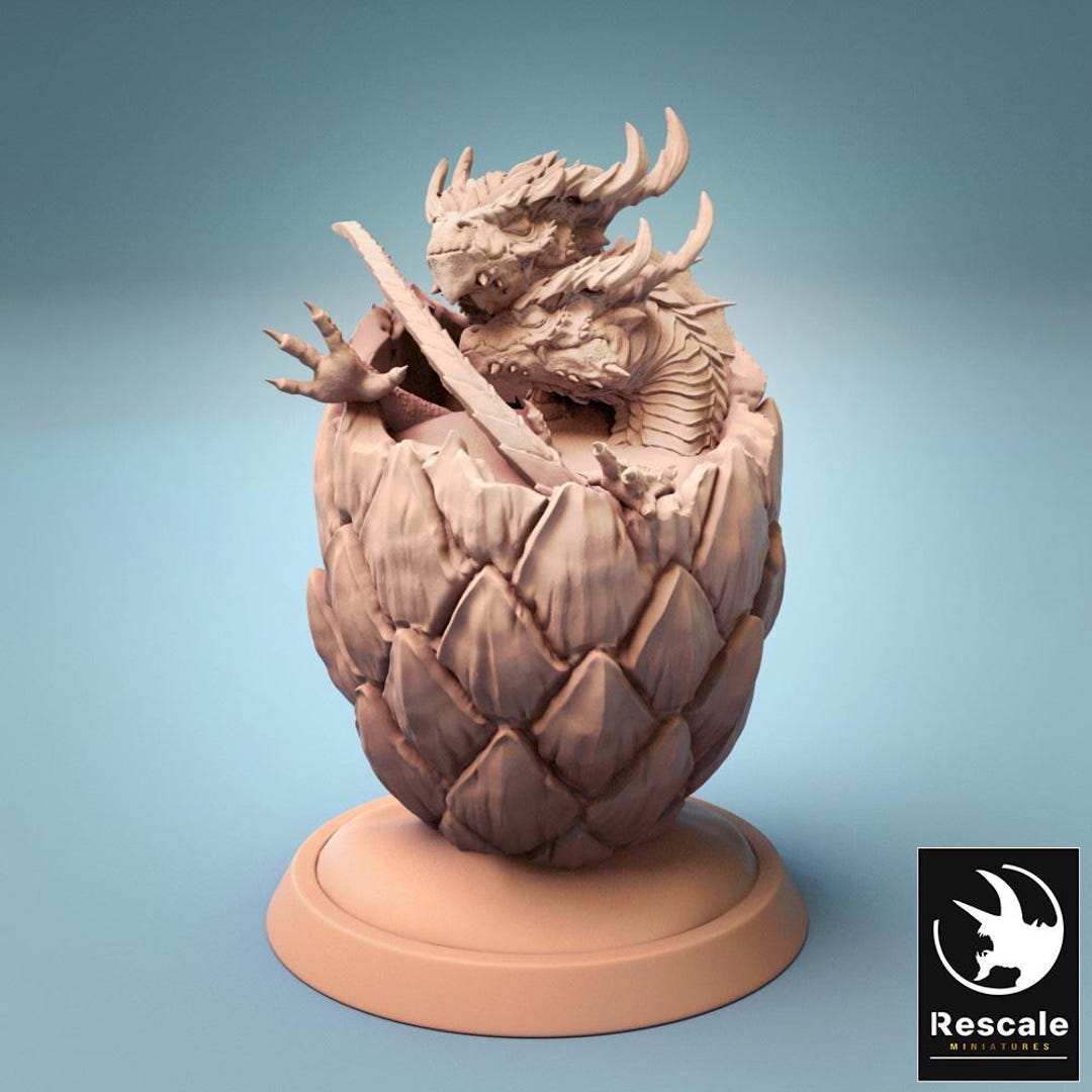Dragon Egg Rescale Minis Fantasy Dnd RPG Tabletop War Gaming Miniatures ...