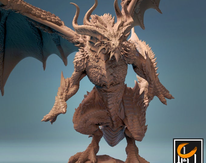 Tiamat & Bahamut Dragon Gods Double Pack Lord of the Print Fantasy Dnd ...