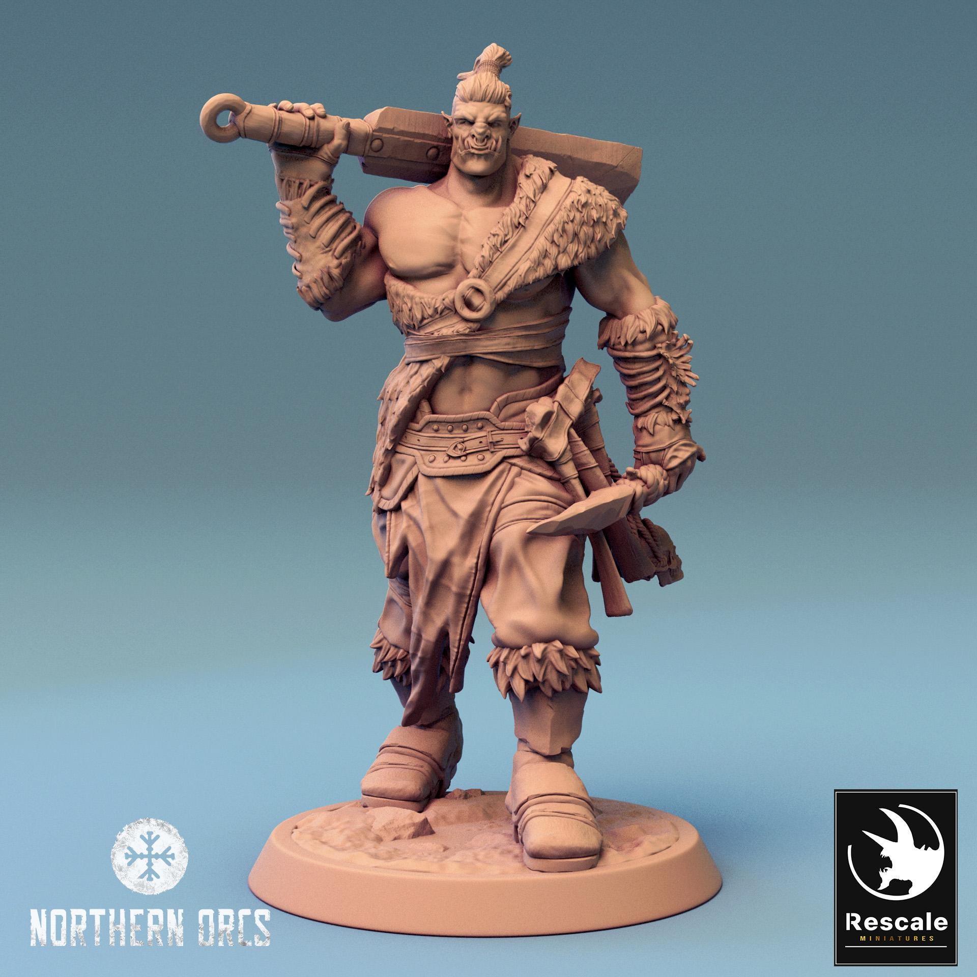 Orc Warrior/barbarian sword Northern Orcs Rescale Miniatures Dnd RPG ...