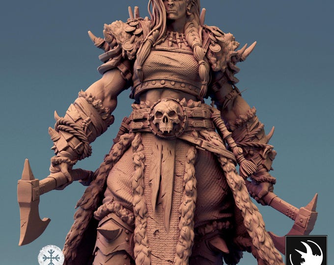 Orc Queen Drakka | Northern Orcs | Rescale Miniatures | Dnd | RPG | Tabletop | War Gaming ...
