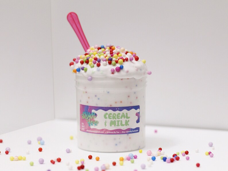 Cereal and Milk Slime - Etsy