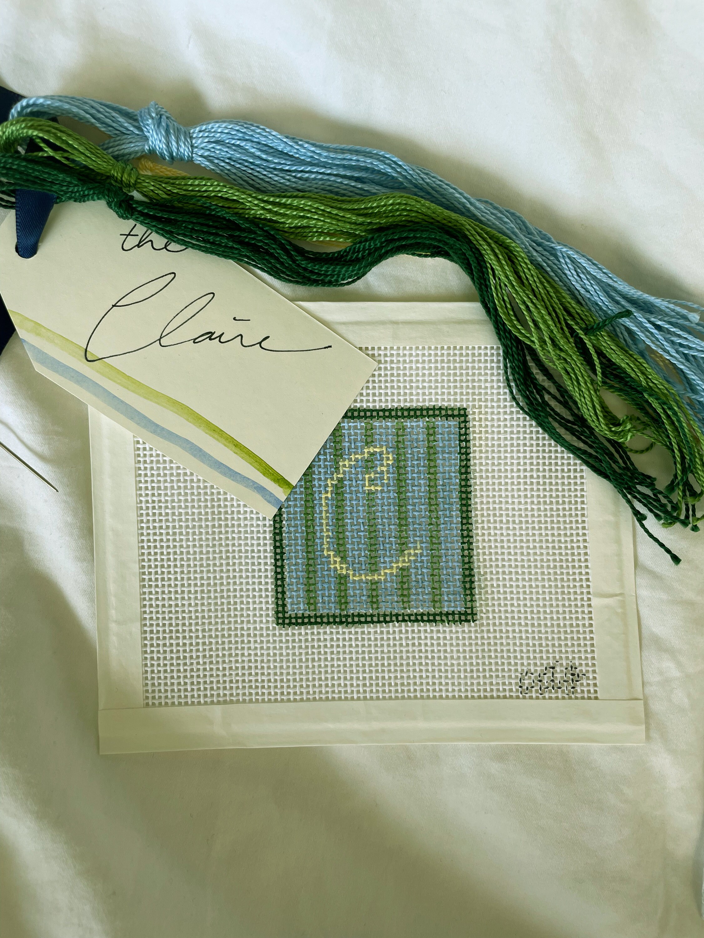 The Claire - Beginner Personalized Needlepoint Patch Kit - Etsy