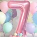 Pastel Colors 7th Birthday Balloon Bouquet Party Decorations - Etsy