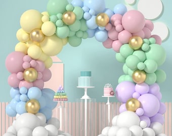 Colorful Mixed Colors Balloon Garland Birthday Party Decorations Baby Shower Room Layout Arch ...