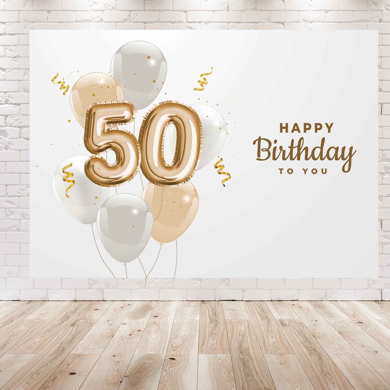 50th Birthday Backdrop - Etsy