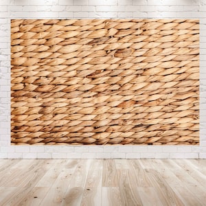 7X5 FT Woven Party Decorations Backdrop | Wicker Banner Boho Party ...