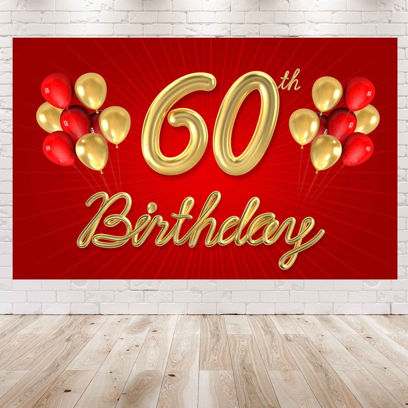 60th Birthday Backdrop - Etsy