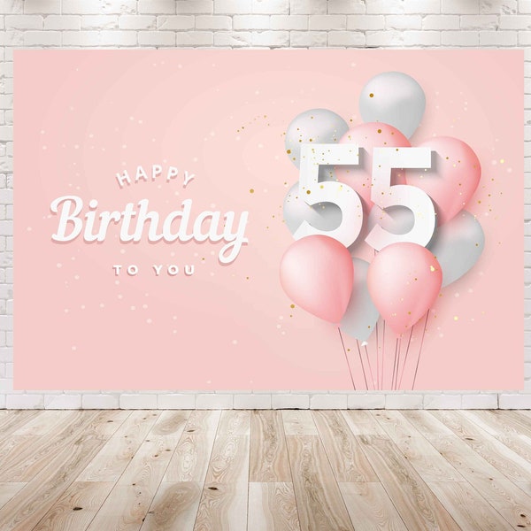 55th Birthday Backdrop - Etsy